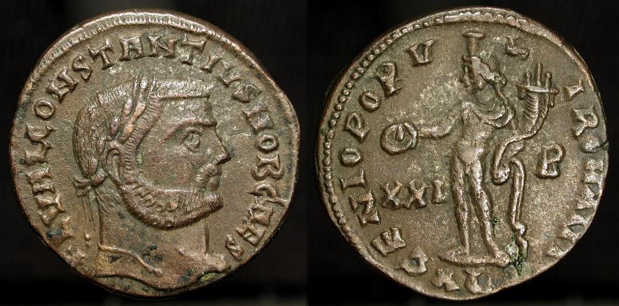 Constantius I Chlorus as Caesar, 293-305 AD. AE Follis. Alexandria. RIC ...
