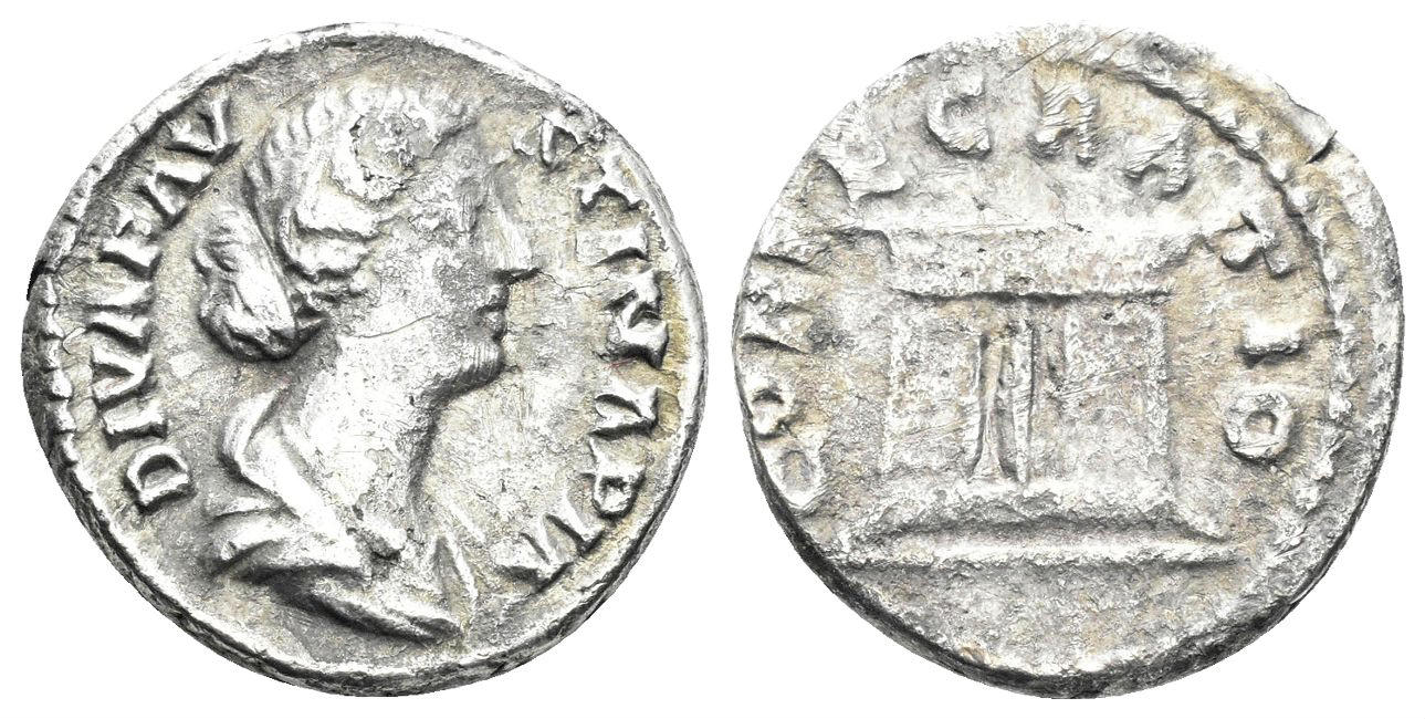 Diva Faustina II. Died 175/6. AR Denarius (2.79g, 18mm). Rome mint. RIC 746