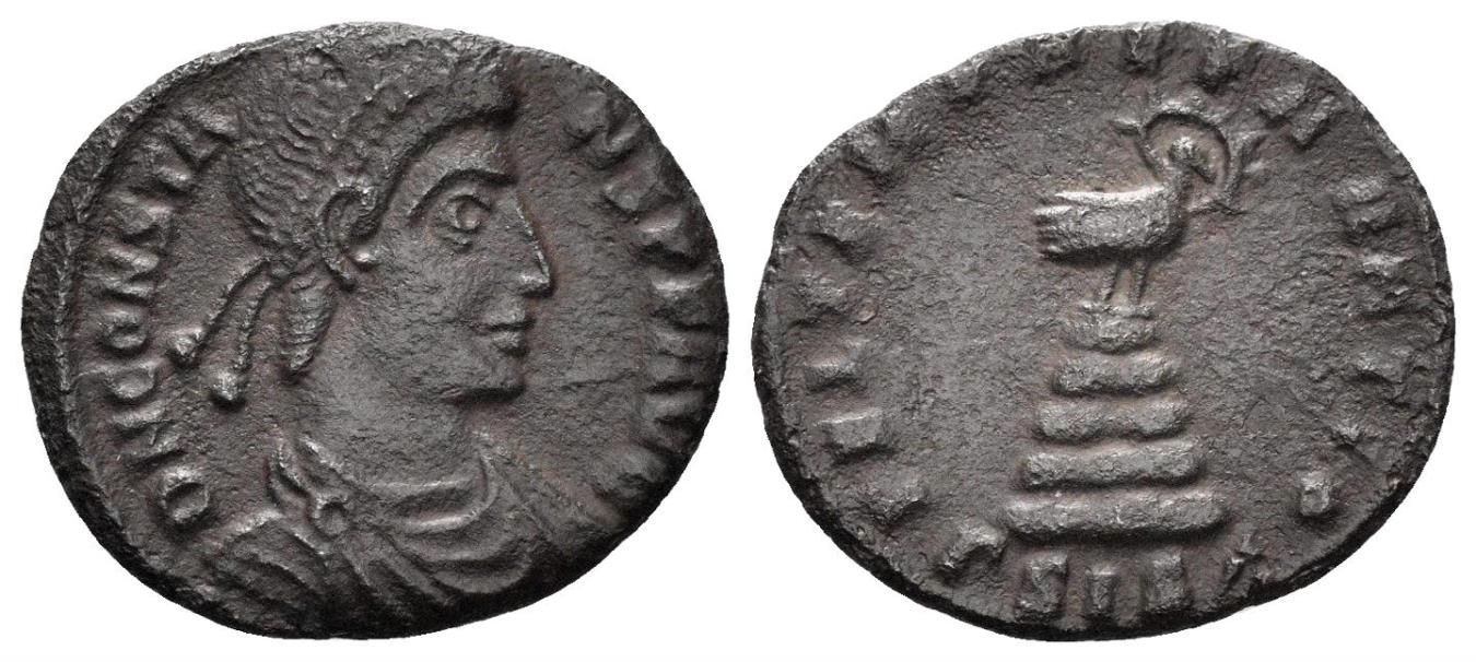 Constans. 337-350 AD. AE Half Centenionalis (1.66g, 18.5mm). Siscia ...