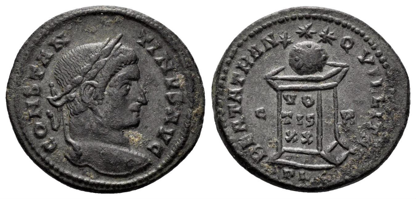 Constantine I. 307-337 AD. AE Follis (3.14 gm, 20mm). Lugdunum mint ...