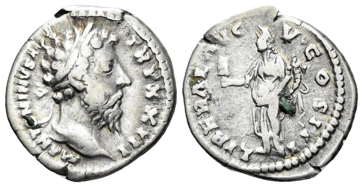 Marcus Aurelius. 161-180 AD. AR Denarius (3.11 gm, 20mm). Rome mint ...