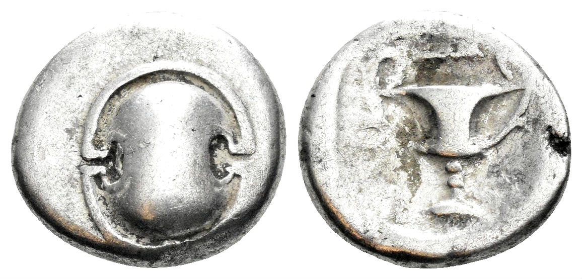 Boeotia. Federal Coinage. Circa 395-340 BC. AR Hemidrachm (2.57g, 14mm ...