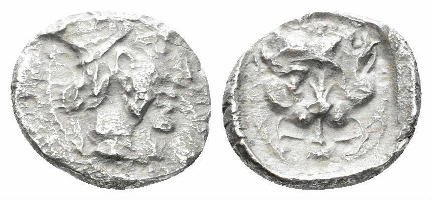 Samaria. 4th Century BC. AR Obol (0.82g, 10mm). Meshorer and Qedar 161