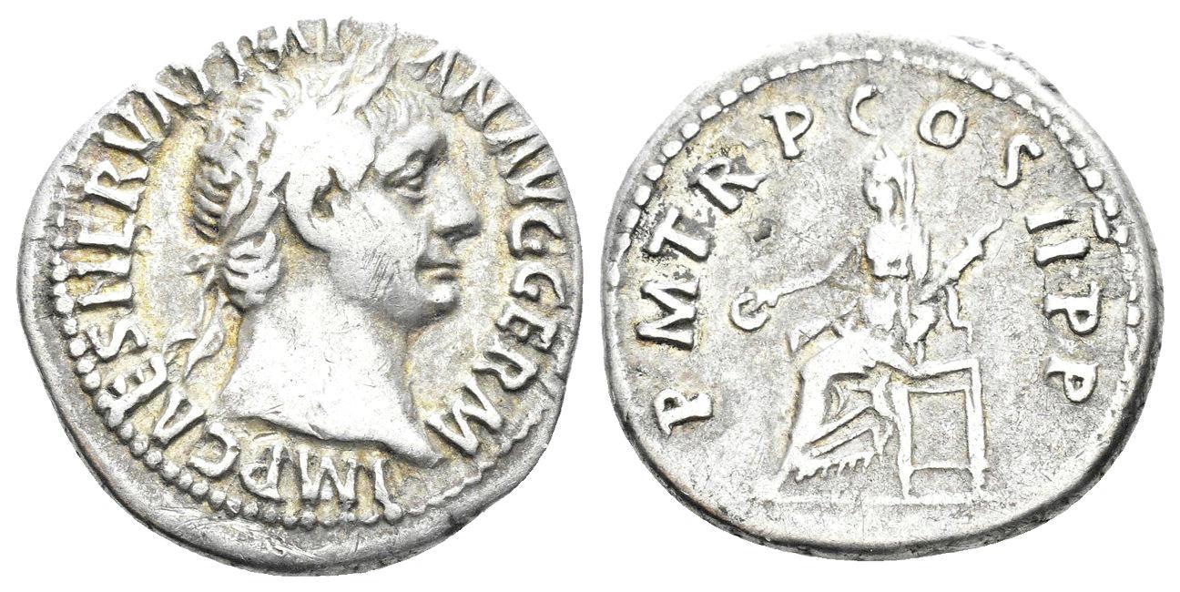 Trajan. 98-117 AD. AR Denarius (3.45g, 19mm). Rome mint. Struck 98/9 AD. RIC 9