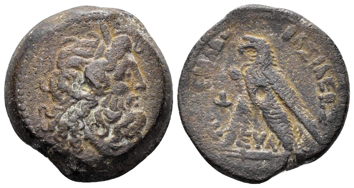 Ptolemaic Kingdom. Ptolemy VI Philometor. 180-145 BC. AE Hemidrachm (11.75g, 24mm). Salamis mint ...