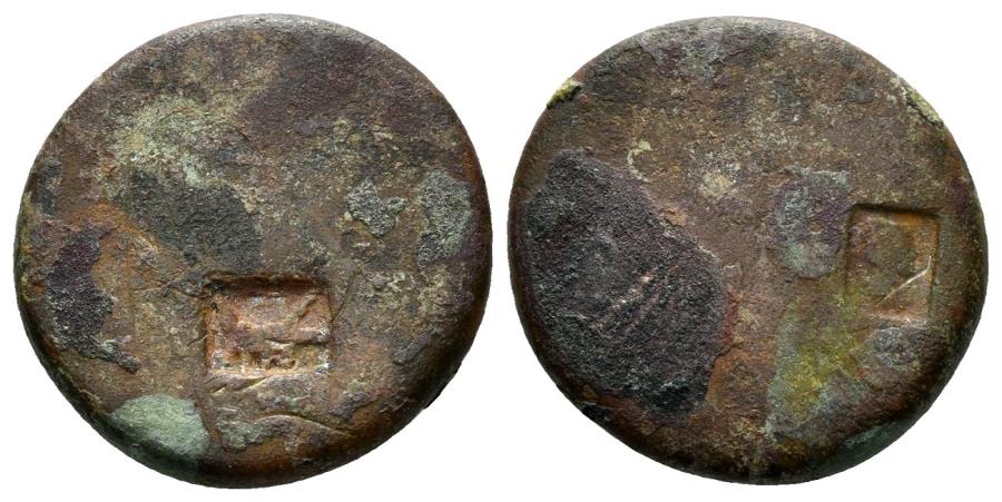 Judaea. Tenth Roman Legion. AE 20mm (6.21 gm). countermark: galley ...