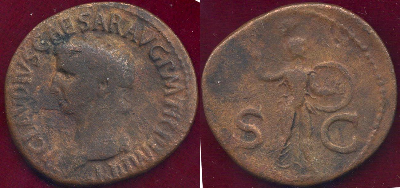 CLAUDIUS AE AS .. Minerva | Roman Imperial Coins