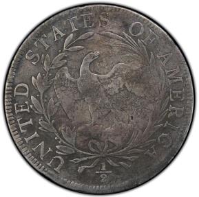 1796 DRAPED BUST HALF DOLLAR small Eagle ... RARE 16 stars variety ...
