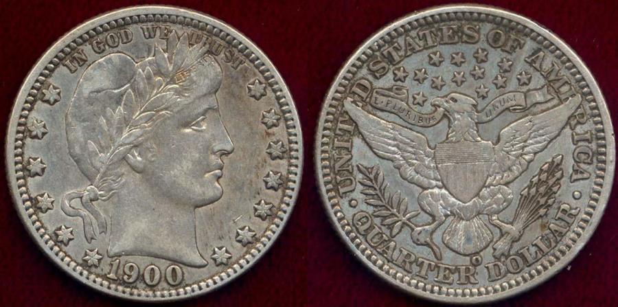 1900-O BARBER QUARTER XF45 | Quarters