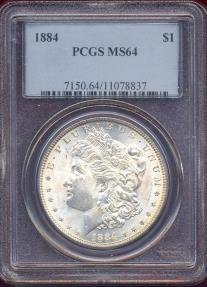 1884 MORGAN DOLLAR PCGS MS64 | Dollars
