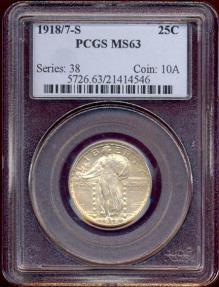 1918/7-S STANDING LIBERTY QUARTER PCGS MS63 .... BEAUTY | Quarters