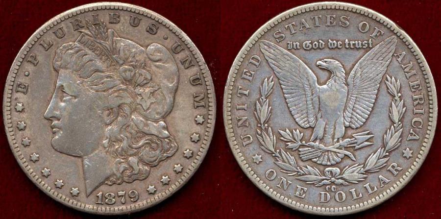 1879-CC CAPPED DIE MORGAN $1 XF40 | Dollars