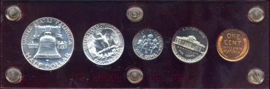 1951 US PROOF SET...... LOVELY SET in Red Capital Display holder