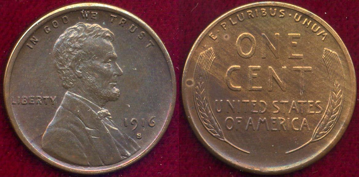 1916-S LINCOLN CENT MS64 .... EXTREMELY SHARP!! | Small Cents