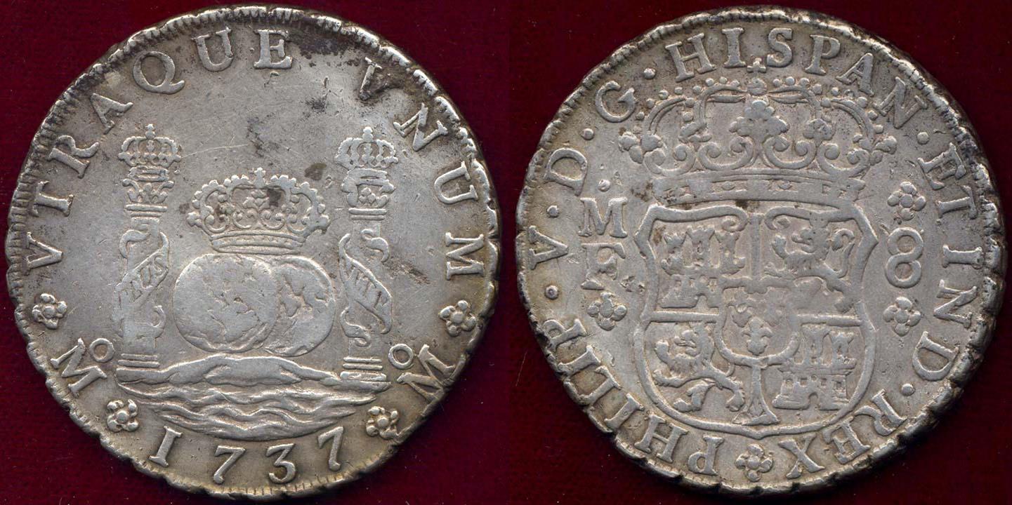 MEXICO 1837 Mo MF PILLAR DOLLAR XF | North & Central American and ...