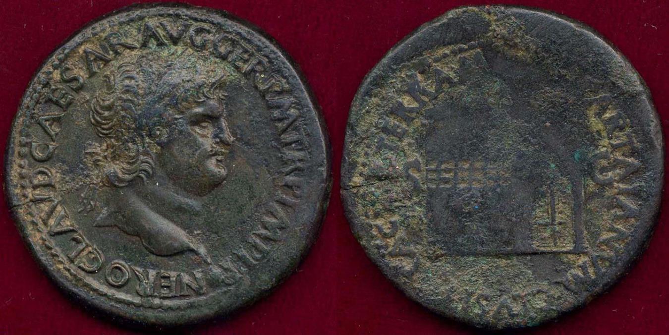 NERO 65 AD SESTERTIUS ... near UNC | Roman Imperial Coins
