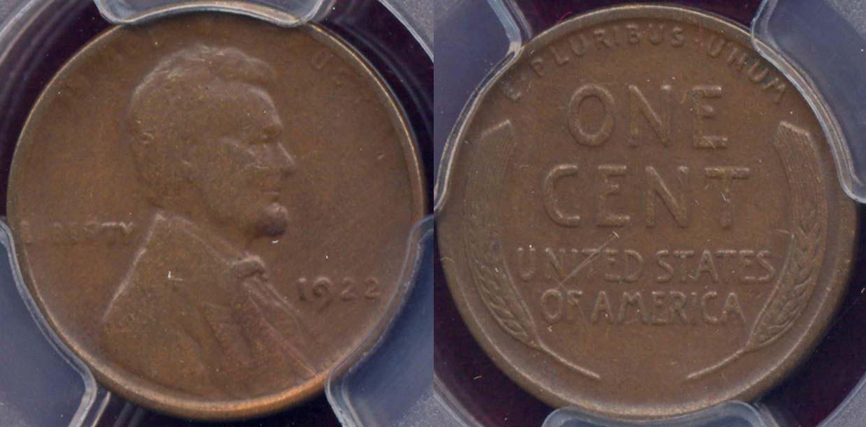 1922 PLAIN no D STRONG LINCOLN CENT VF25 | Small Cents