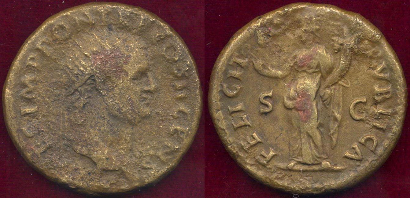 TITUS 73AD BRASS Dupondius | Roman Imperial Coins