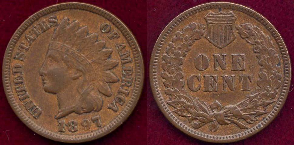 1897 INDIAN CENT AU | Small Cents