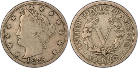1885 LIBERTY NICKEL PCGS FINE-12 ...... KEY DATE to the SET | 5 Cents