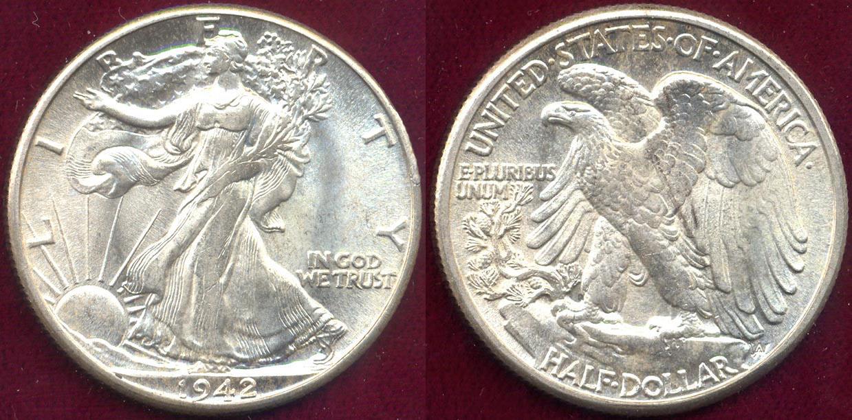 1942 WALKING LIBERTY HALF DOLLAR..... MS66 | 50 Cents
