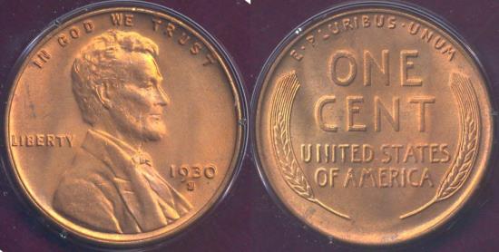 1930-S LINCOLN CENT PCGS MS65RD .. OLD RATTLER Holder | Small Cents