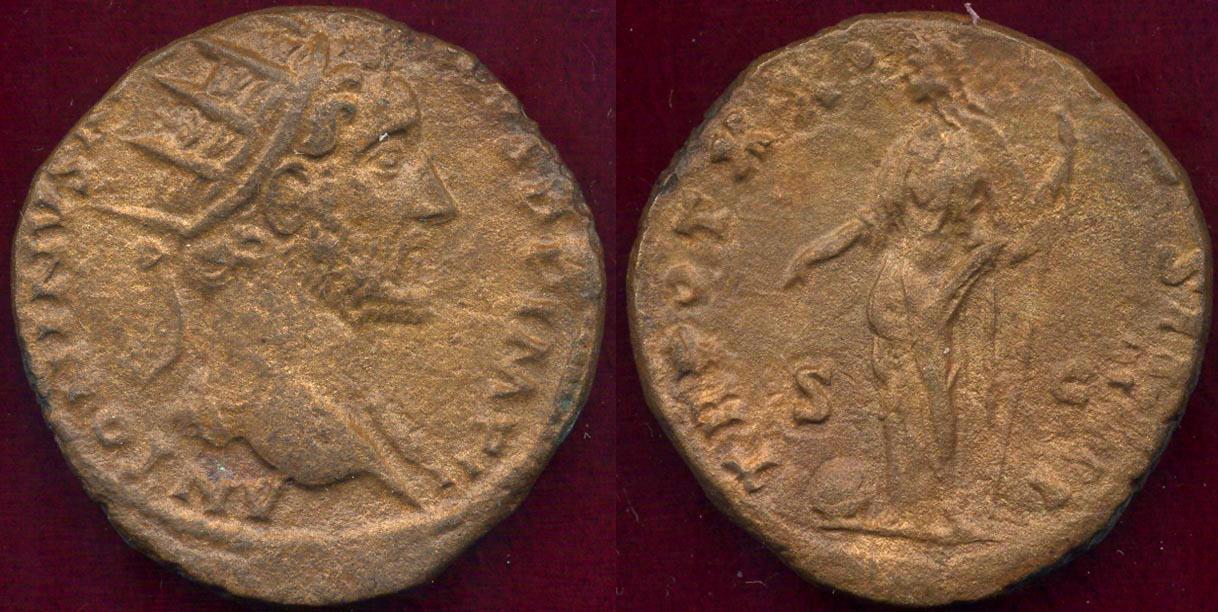 ANTONINUS PIUS 138-161 AD .. BRASS DUPONDIUS | Roman Imperial Coins