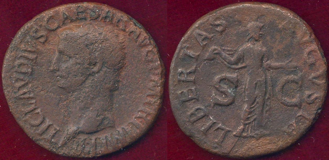 CLAUDIUS 41-42 AD AE AS | Roman Imperial Coins