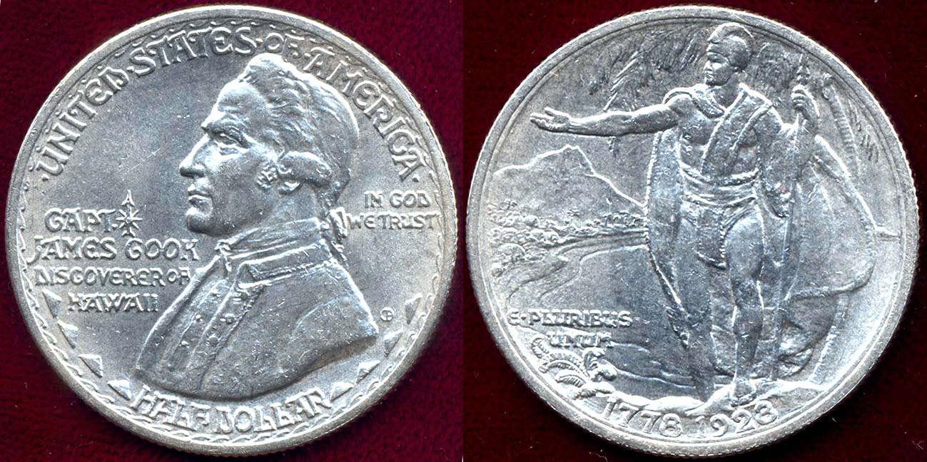 HAWAII 1928 50c COMMEMORATIVE... MS64 WHITE | Commemoratives