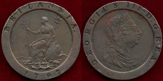 GREAT BRITAIN 1797 SOHO 2 PENCE .... NGC XF45BN | European Coins