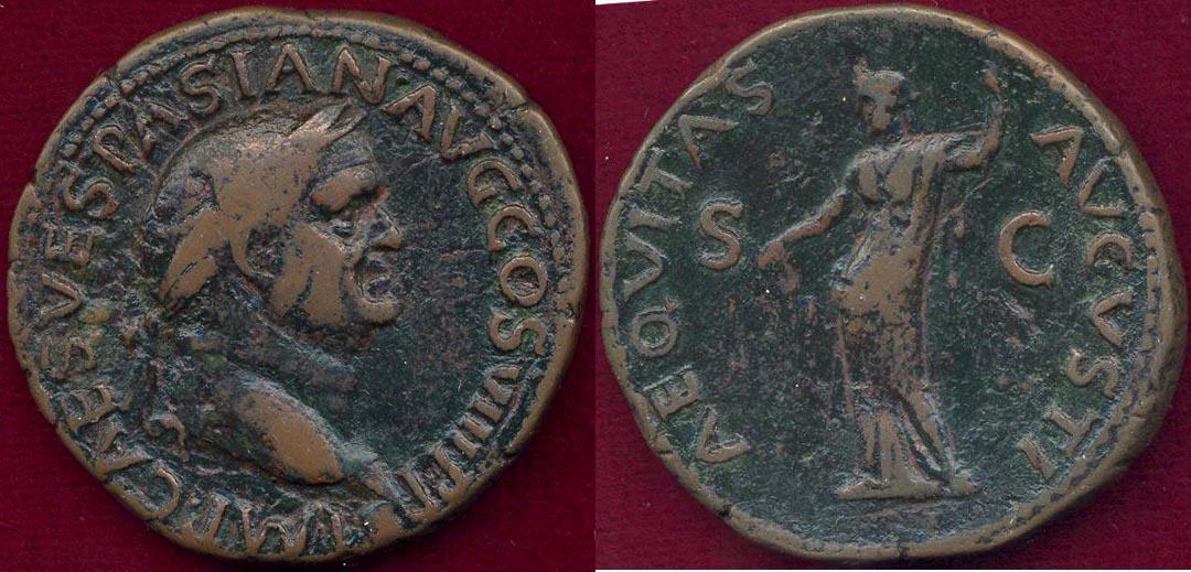 VESPASIAN 69-79 AD DUPONDIUS | Roman Imperial Coins