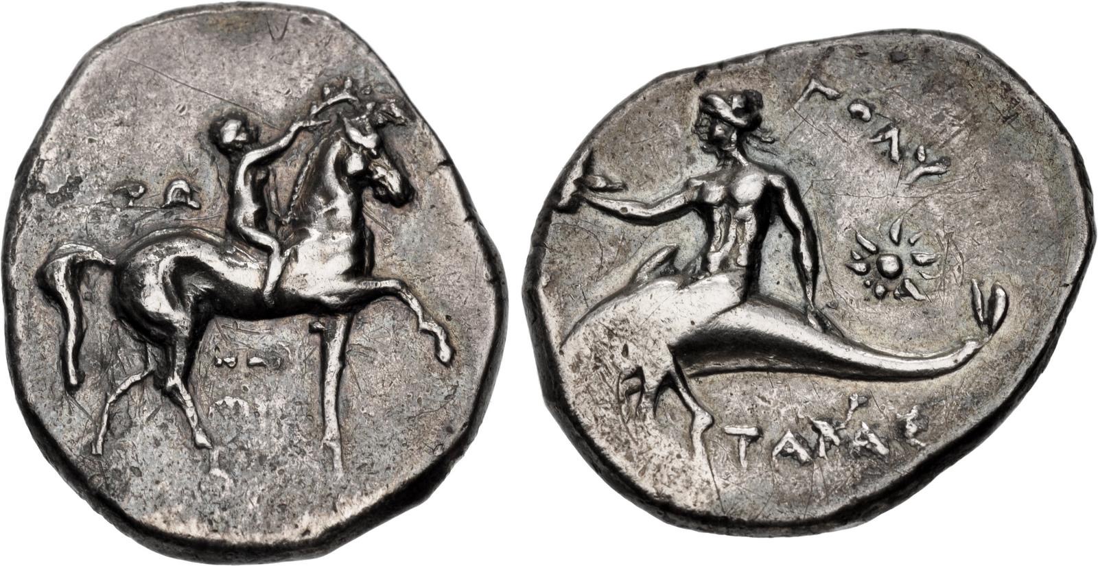 Calabria, Tarentum AR (Silver) Didrachm (Nomos) | Greek Coins