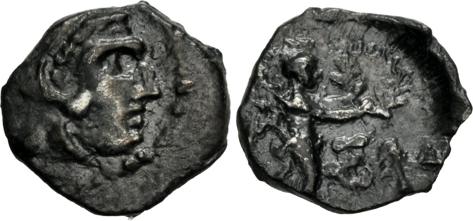 Seleukos I AR (Silver) Obol--Very Rare