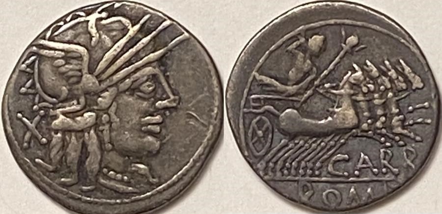 Papirius Carbo AR (Silver) Denarius | Roman Republican Coins