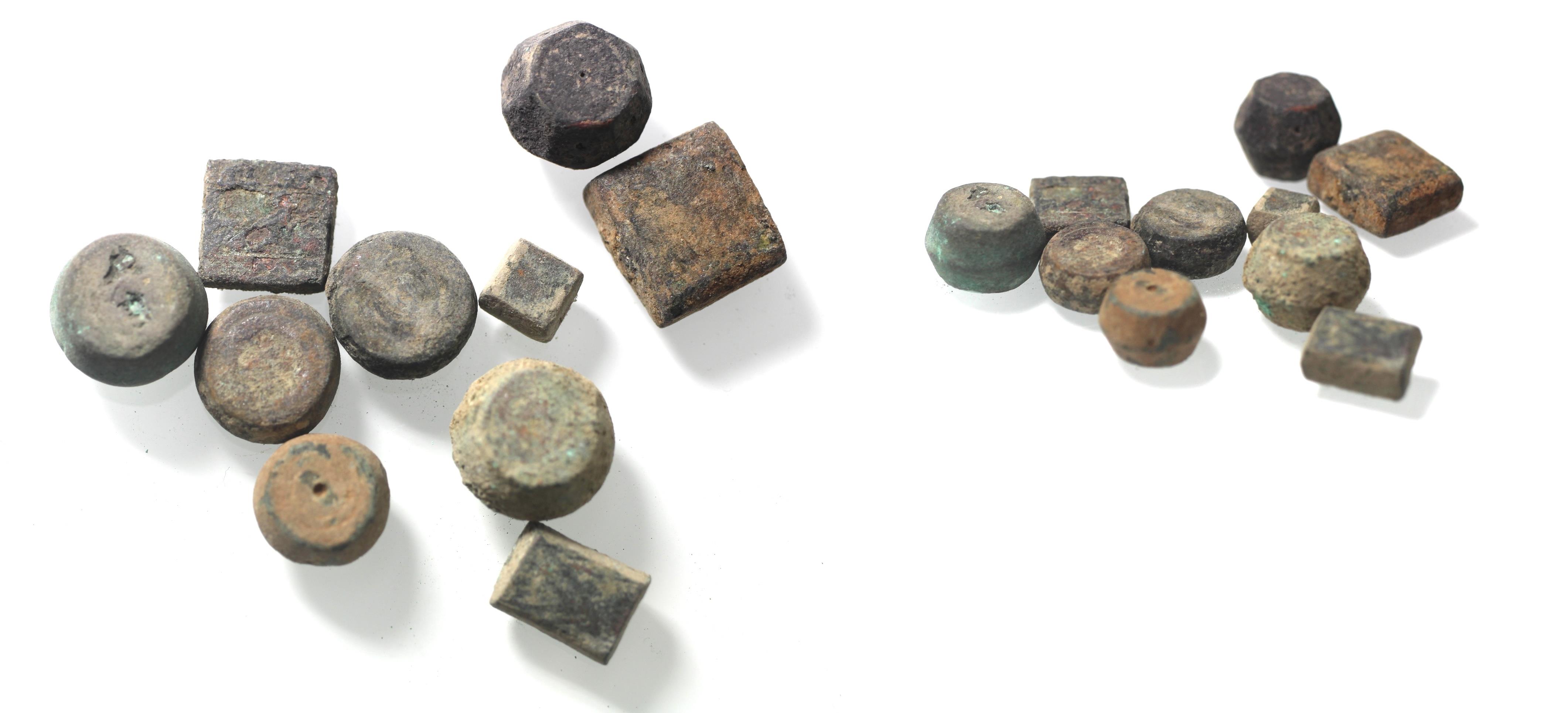 ANCIENT WEIGHTS. LOT OF 10 BRONZE WEIGHTS. MOSTLY BYZANTINE | Lots ...