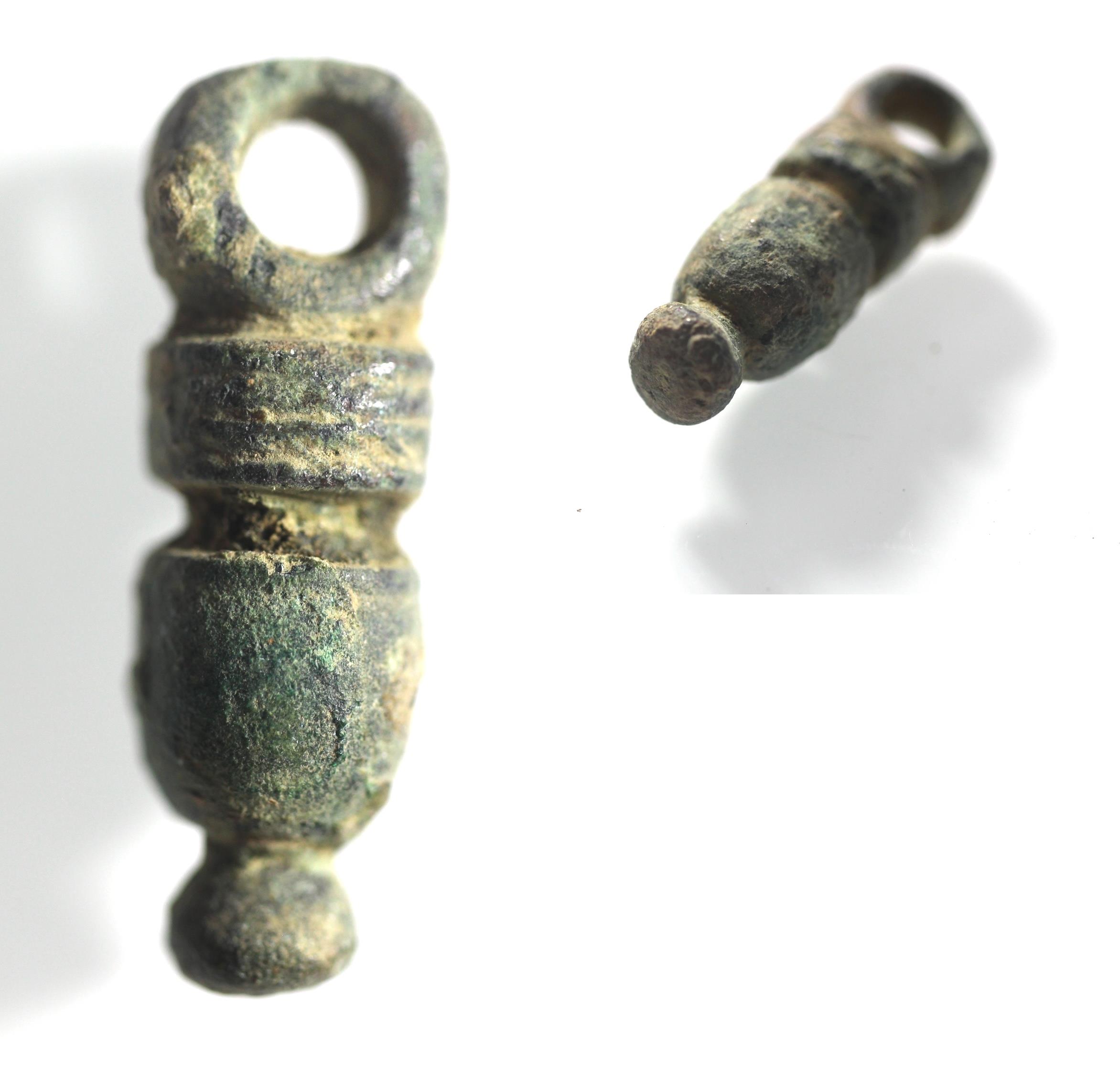 ANCIENT ROMAN. HANGING BRONZE WEIGHT. 100 - 200 A.D