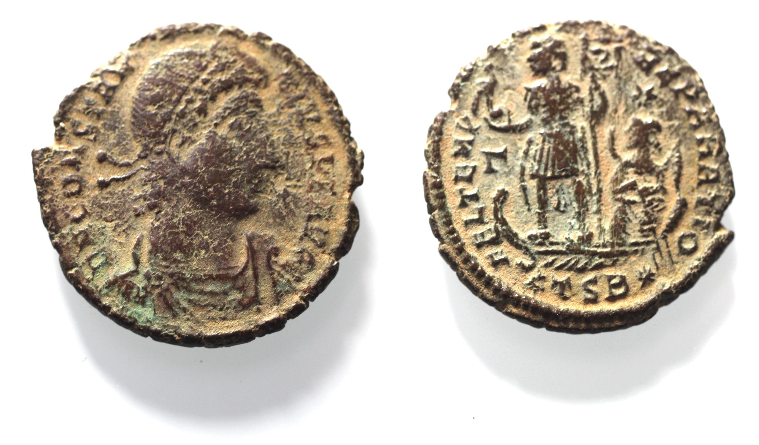 CONSTANTIUS II AE . EMPEROR IN GALLEY | Roman Imperial Coins