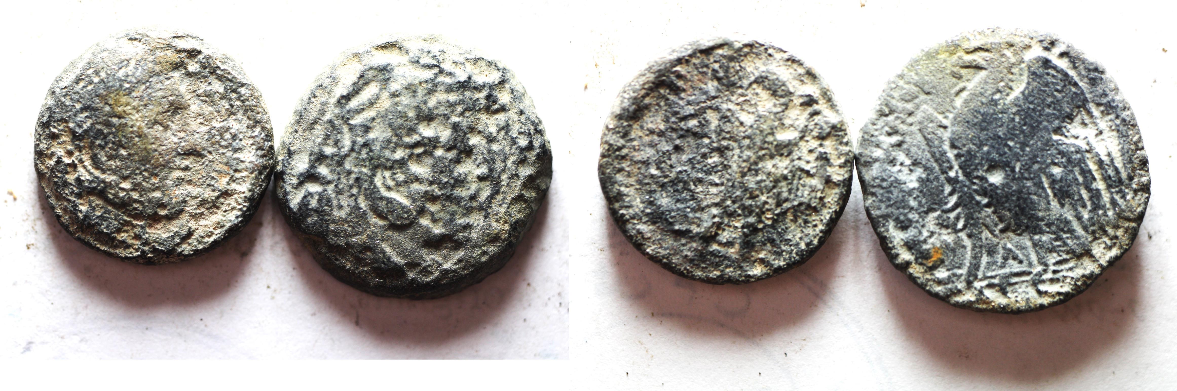 LOT OF 2: PTOLEMAIC KINGDOM. PTOLEMY II. ALEXANDER THE GREAT HEAD