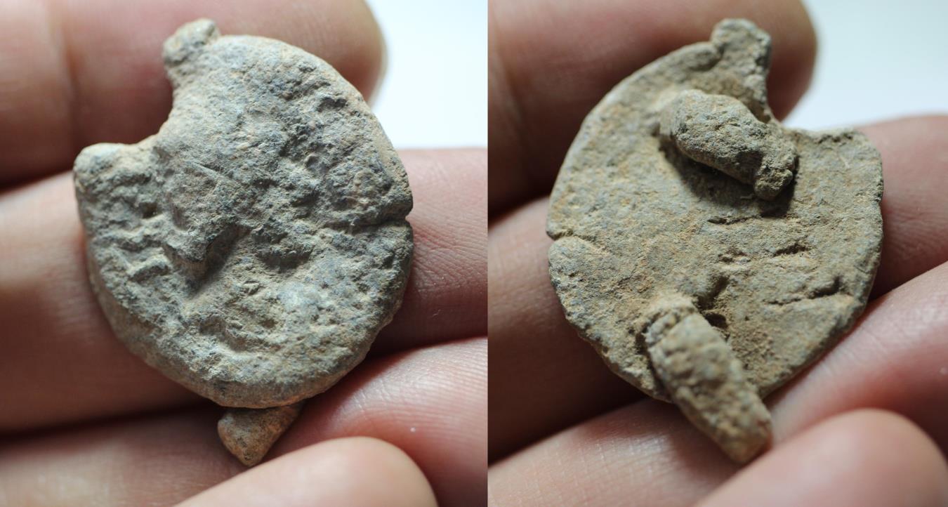 Roman. 2nd-3rd century AD. Lead ornament / BULLA (30mm, 15.76 g ...