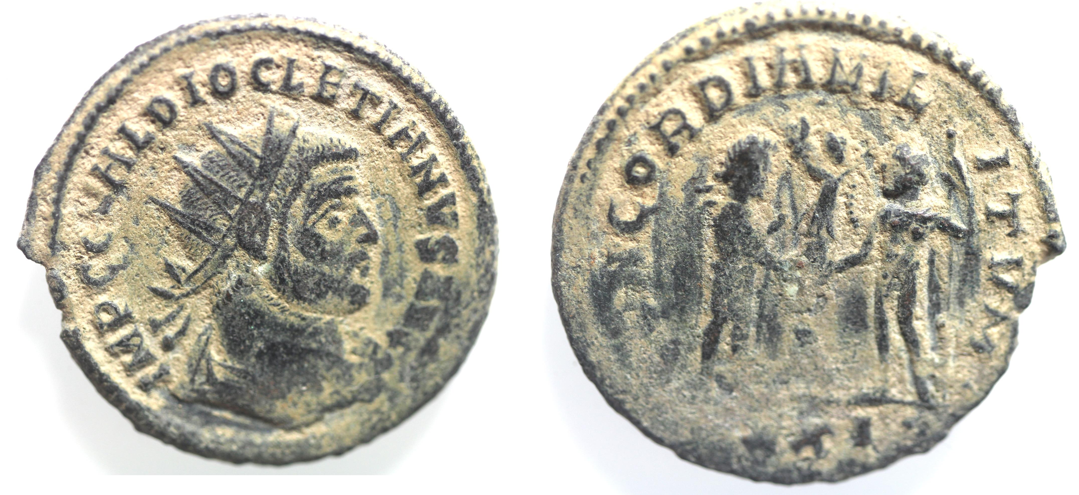 AS FOUND: DIOCLETIAN AE ANTONINIANUS | Roman Imperial Coins