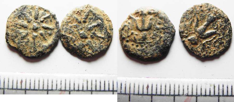 A Pair Of Ancient Biblical Widow's Mite Coins | Greek Coins