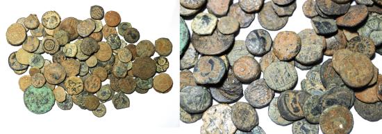 LOT OF 86 MIXED AS FOUND ANCIENT BRONZE COINS | Lots & Collections