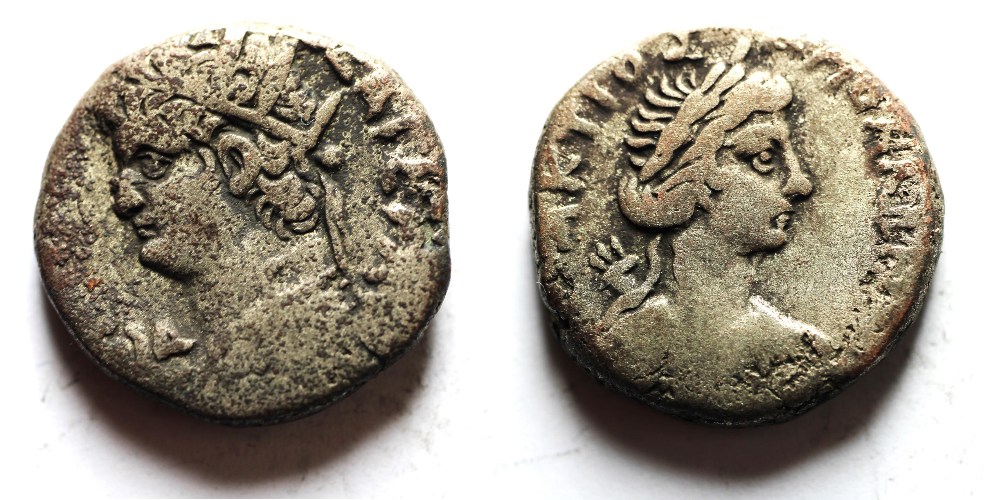 EGYPT, Alexandria. Nero. AD 54-68. BILLON Tetradrachm . With Apollo Aktios