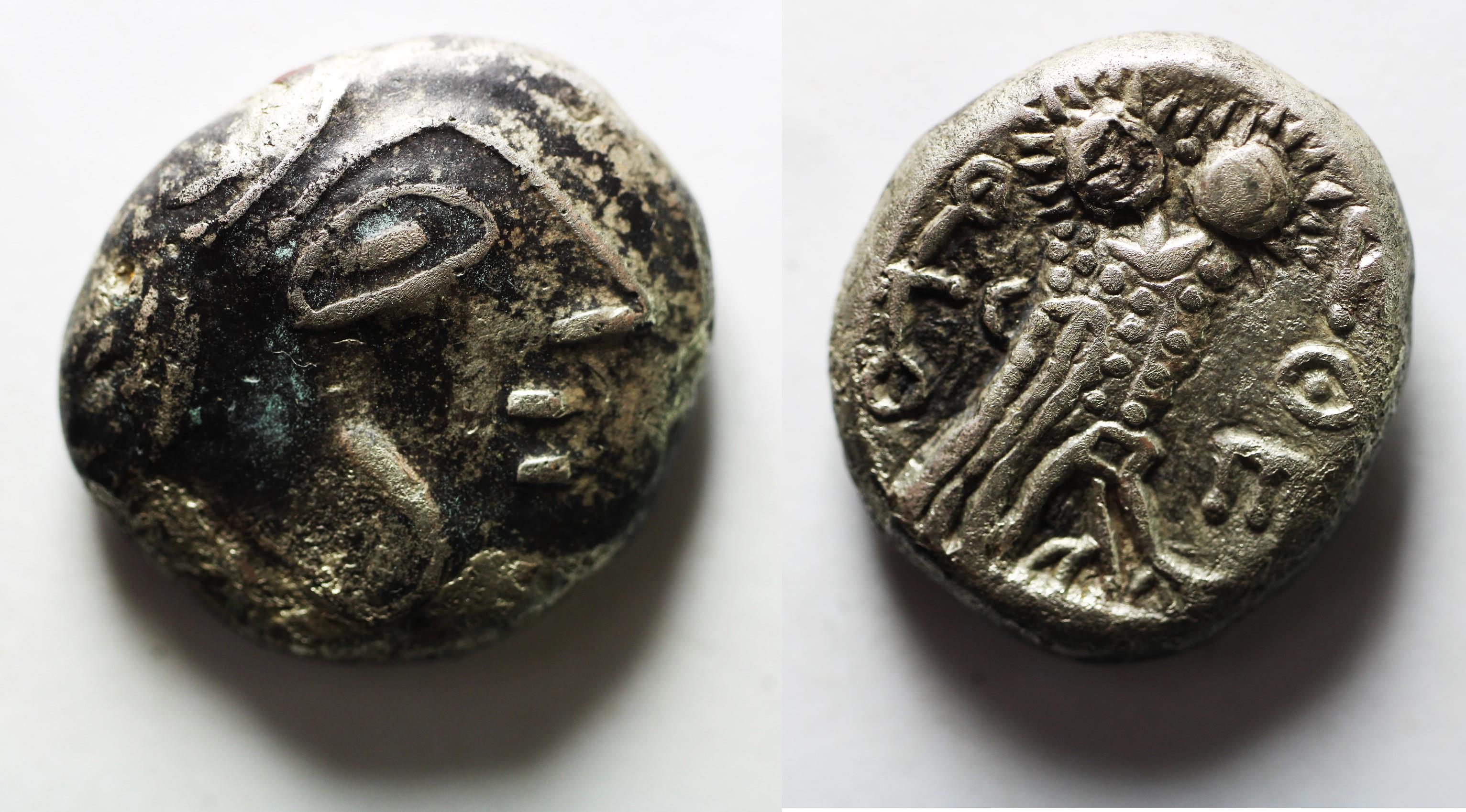 Northwest Arabia. Lihyan(?). Imitating Athens. AR tetradrachm (23mm, 13 ...