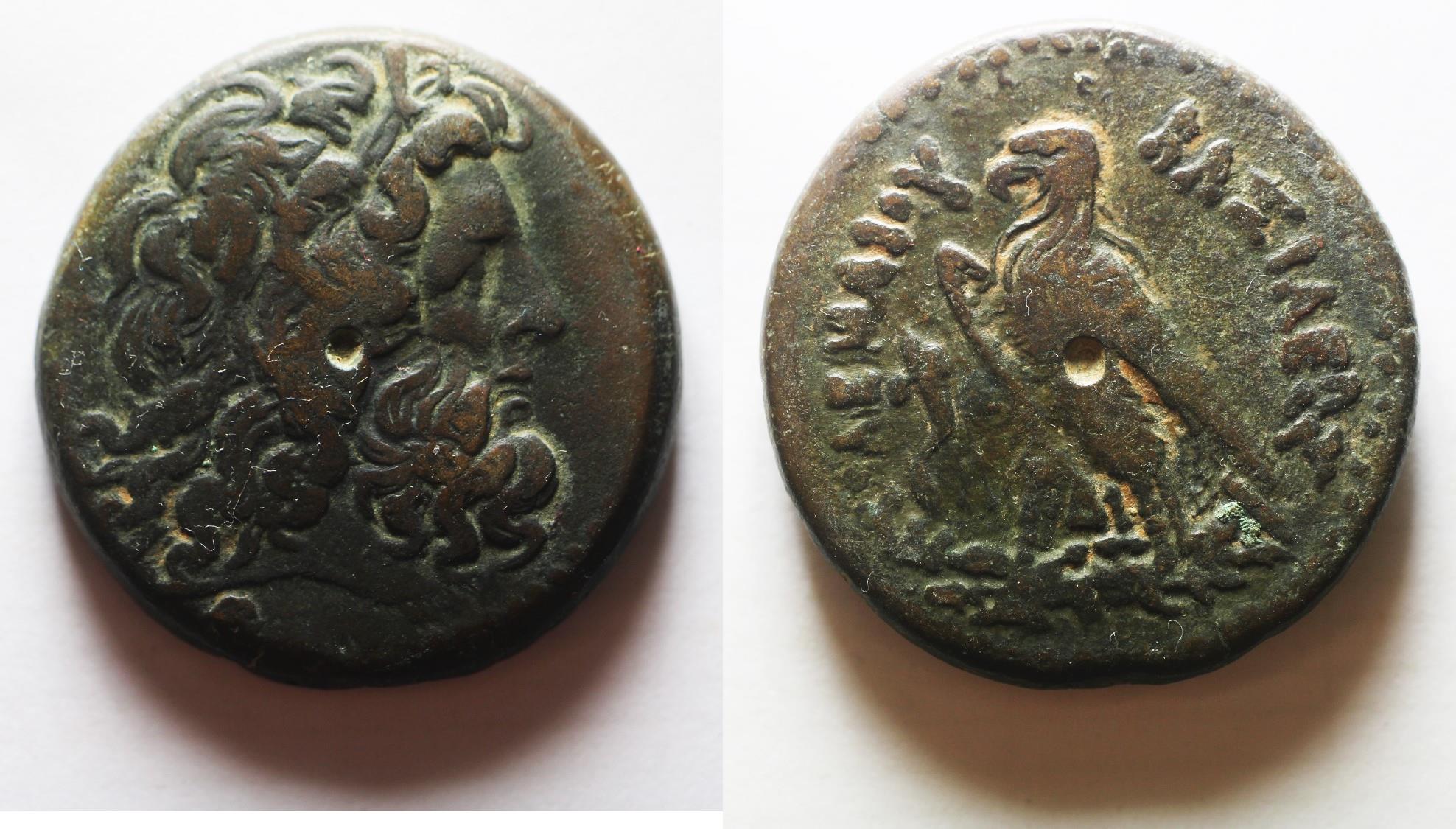 PTOLEMAIC KINGDOM. Ptolemy IV Philopator (225-205 BC). AE Hemidrachm.