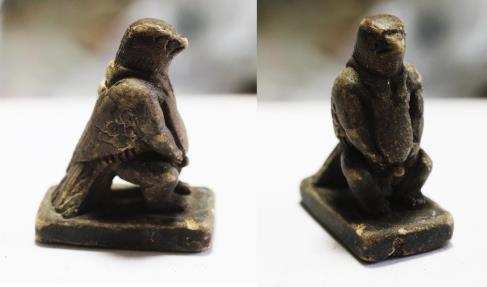 ANCIENT EGYPTIAN FAIENCE AMULET. HORUS / BES. 600 - 300 B.C | Antiquities