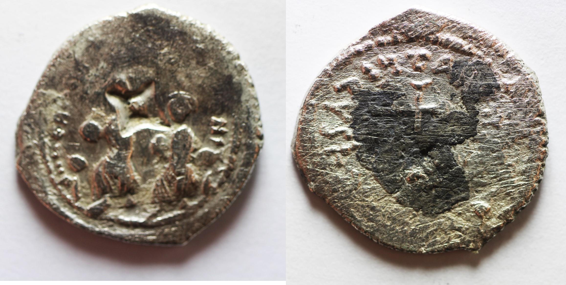 COUNTERMARKED: Byzantine Empire; Heraclius, with Heraclius Constantine ...