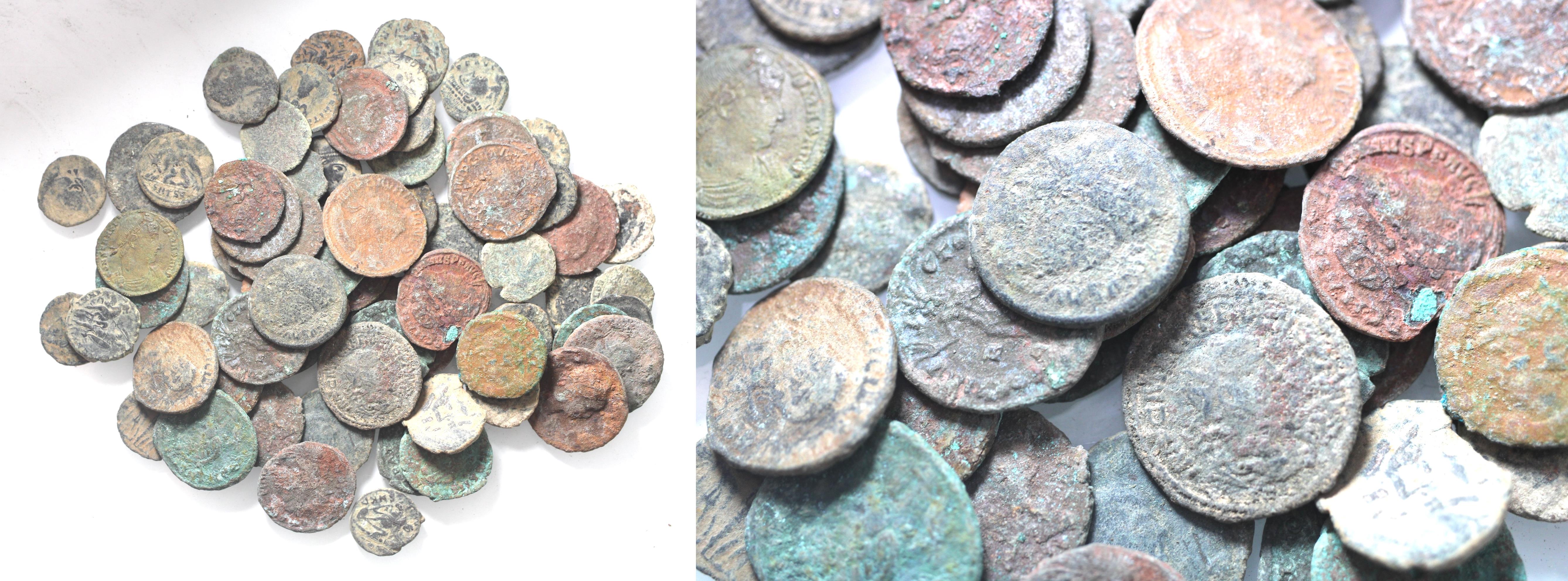 AS FOUND: LOT OF 69 BRONZE ROMAN COINS. NICE QUALITY | Lots & Collections