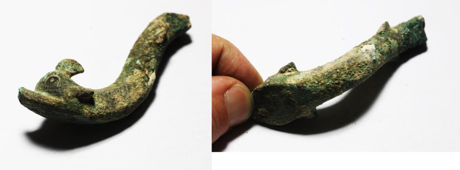 ANCIENT ROMAN. AS FOUND BRONZE FISH OR DOLPHIN. 200 A.D | Antiquities