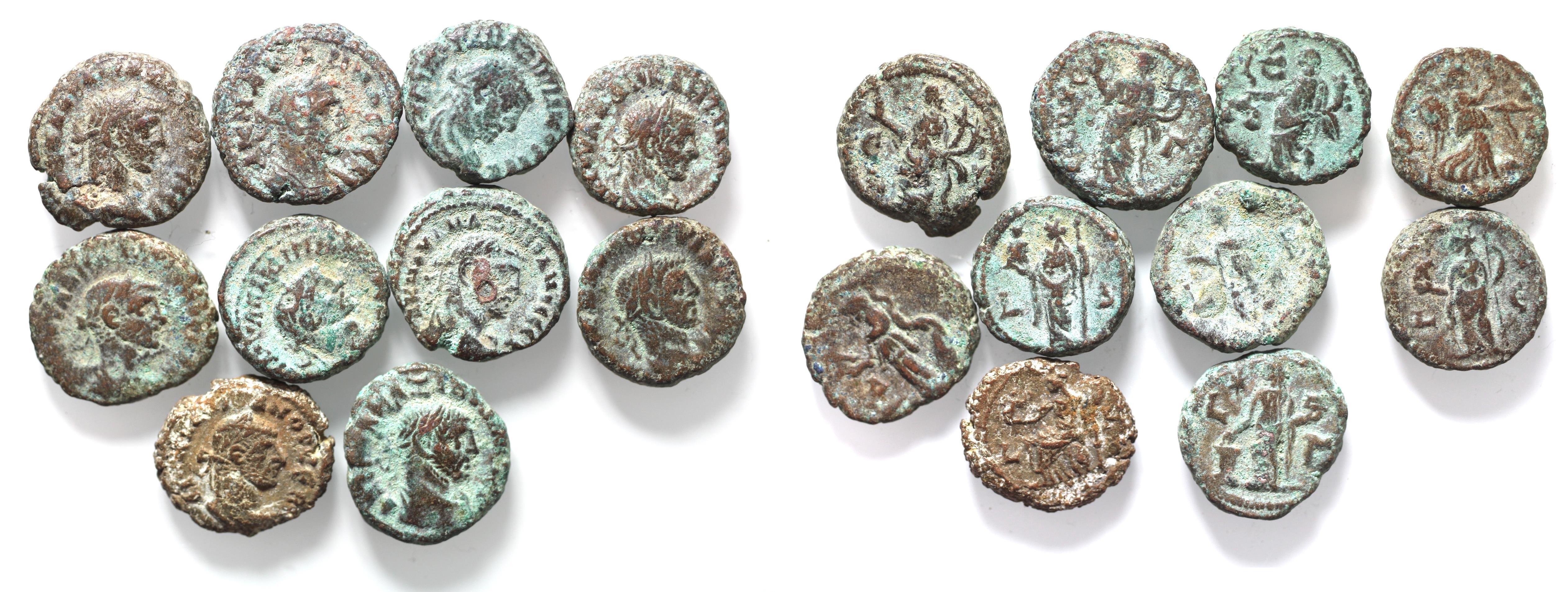 EGYPT. ALEXANDRIA. LOT OF 10 POTIN TETRADRACHMS | Roman Provincial Coins